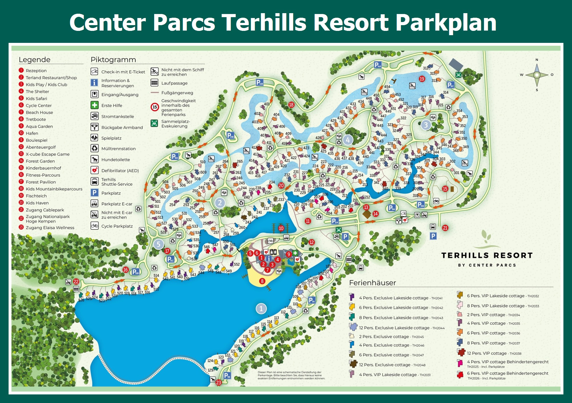 // Karte und Lageplan von Center Parcs Terhills Resort | ParkExplorer